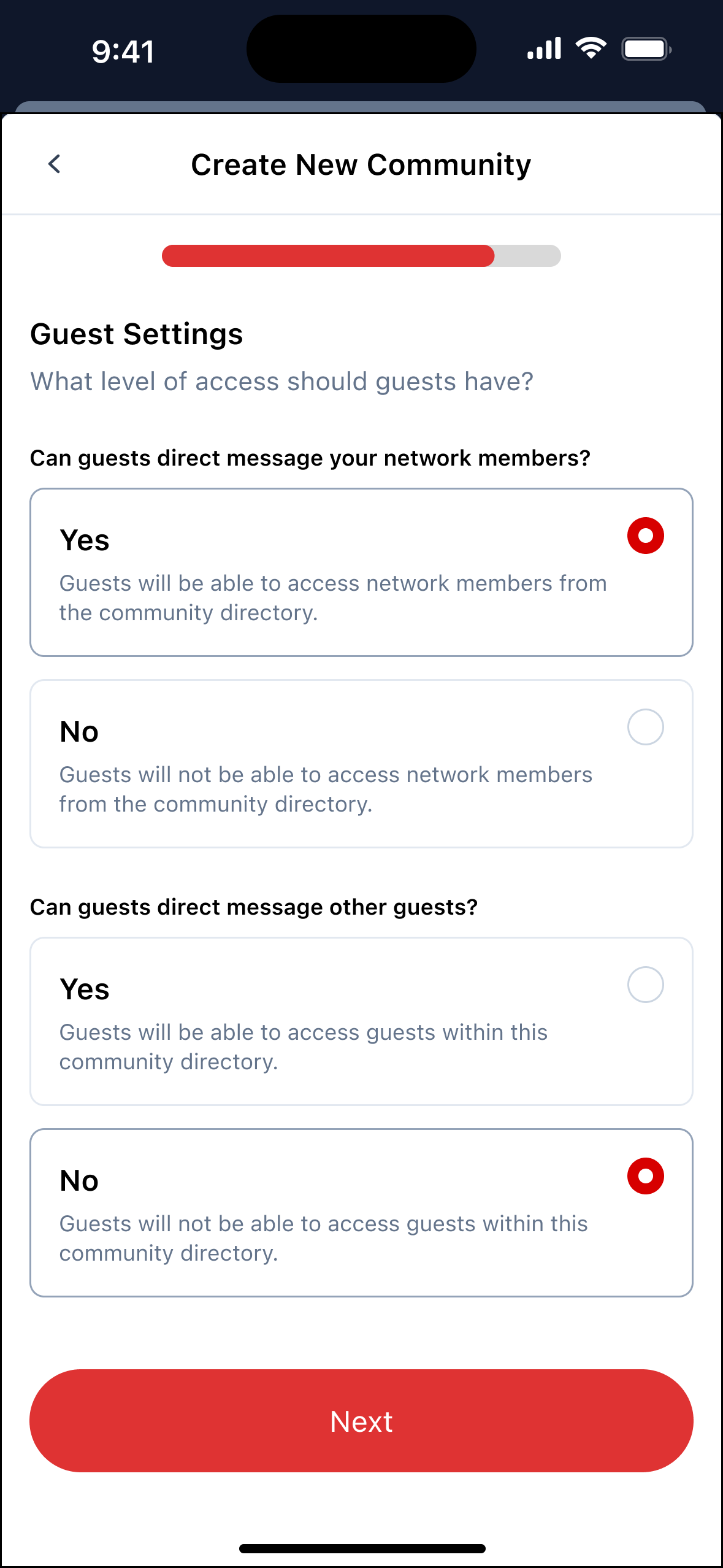 Members vs Guests – Red e App Support